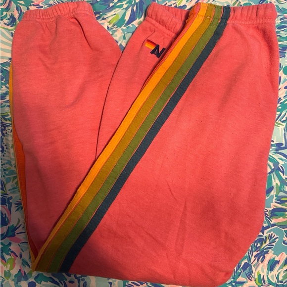 Aviator Nation | Pants & Jumpsuits | Aviator Nation Pink Track Pants ...